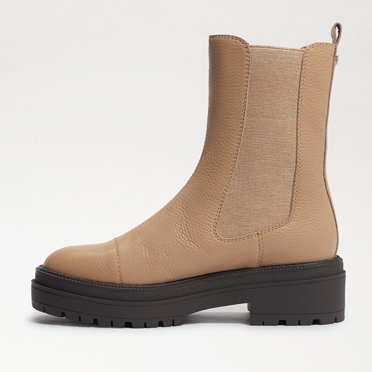 Wellington Lug Sole Chelsea Boot Sesame Leather | Womens Boots and ...