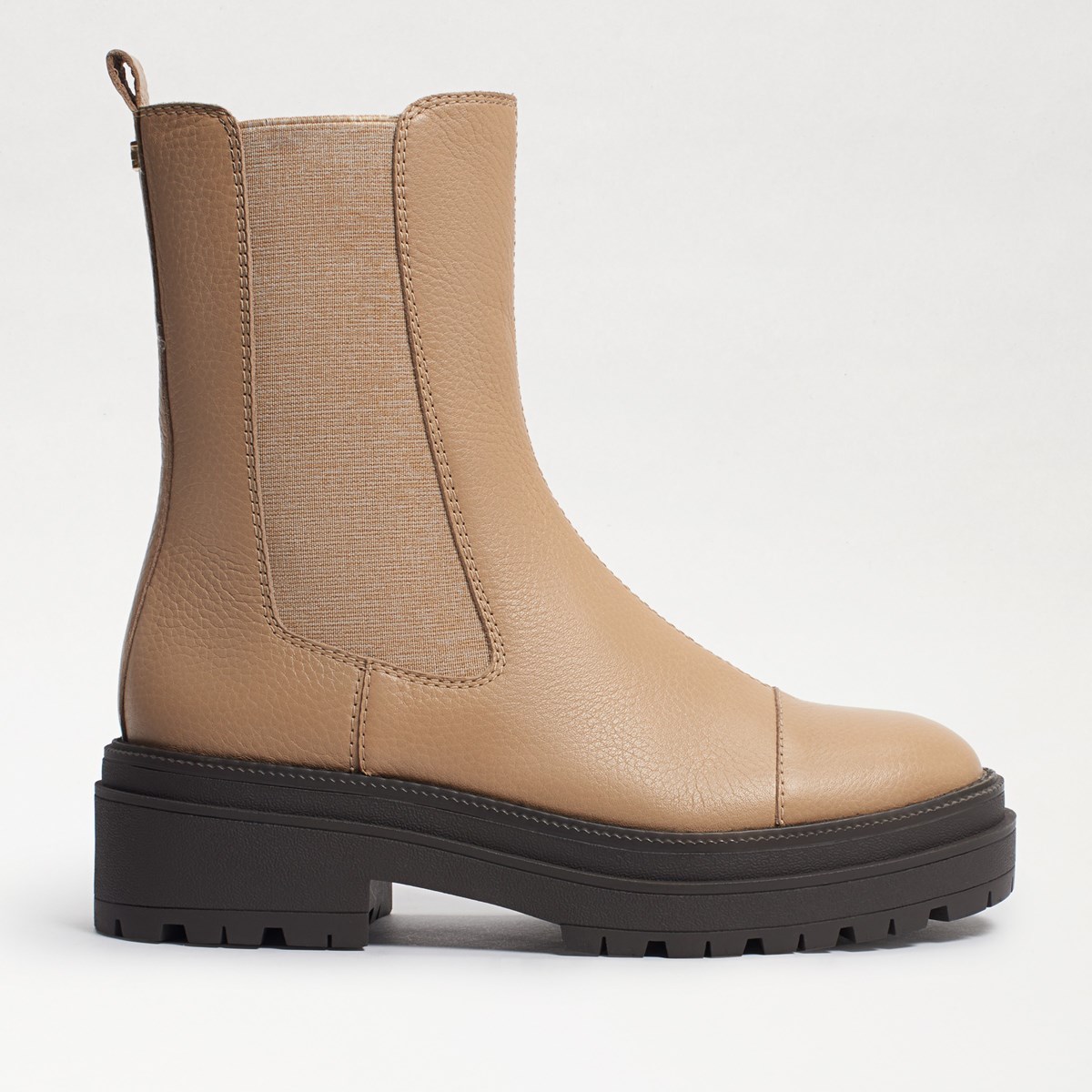 Wellington Lug Sole Chelsea Boot Sesame Leather | Womens Boots and ...